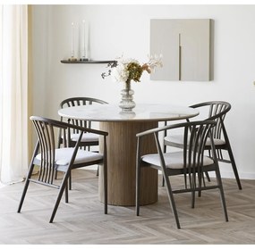 Kulatý jídelní stůl s deskou v dekoru mramoru ø 120 cm Athens – House Nordic