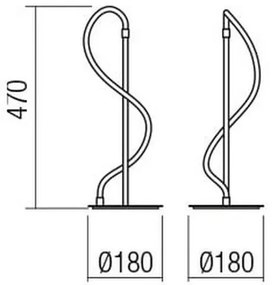 Redo 01-2529 - LED Stmívatelná stolní lampa CORRAL LED/12W/230V zlatá