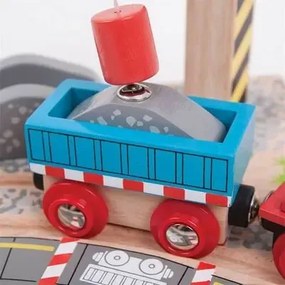 Bigjigs Rail Jeřáb se štěrkem / od 3 let
