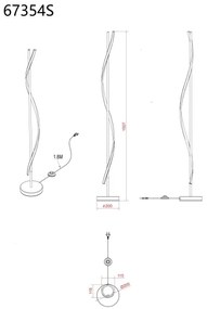 Globo 67354S - LED Stojací lampa WATKINS LED/30W/230V 3000K