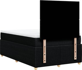 Box spring postel s matrací černá 120x200 cm textil 3292018