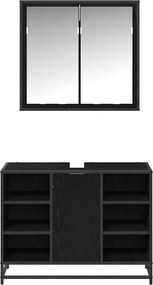 Sada koupelnového nábytku 2 ks Černý dub 80 x 33 x 60 cm 3402461