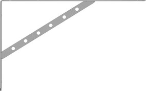 Policové držáky 4 ks 40 x 2,5 x 25 cm stříbrné nerezová ocel 30300