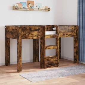 Patrová postel pro děti Kouřový dub 75 x 190 cm 3410471