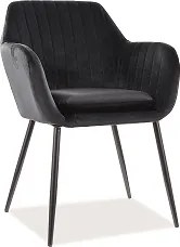 Nábytkáři ORFA VENUS VELVET-  jídelní židle, látka ČERNÁ bluvel 19/ kov černá(WENUSVCC) (S) (K150-E)NOVINKA