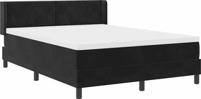 Postel s boxspringem s čelo Černý 190 x 140 cm samet 3341518