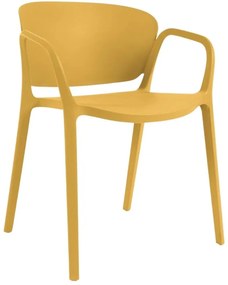 OnaDnes -20% Žlutá plastová zahradní židle Kave Home Ania