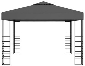 vidaXL Marketos Zahradní altán se světelnými LED řetězy 3x3 m antracitový