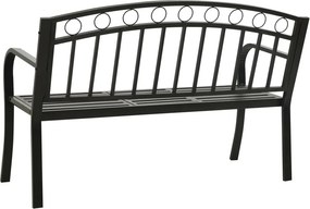Zahradní lavice se stolkem černá 120 cm ocel 319584