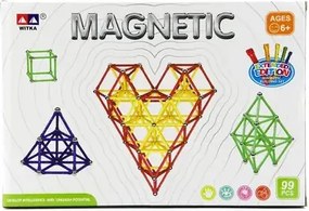 TEDDIES Magnetická stavebnice 99 ks / Stavebnice / kov/plast / od 6 le