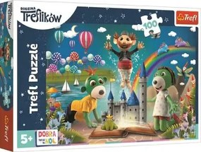 Trefl - Puzzle - Treflíci: Pohádkový večer / 100 dílků / 41 x 27.8 cm