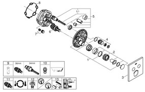 GROHE 29124A00 - Termostatická baterie GROHTHERM SMARTCONTROL grafit