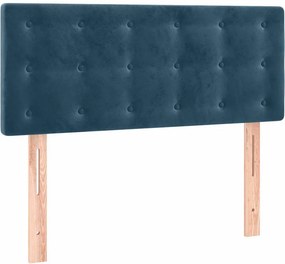 Box spring postel s matrací a LED tmavě modrá 120x200 cm samet 3134637