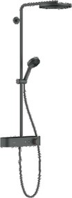 Hansgrohe Pulsify S - Sprchový set s termostatem, průměr 26 cm, 3 proudy, kartáčovaný černý chrom 24220340