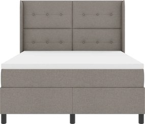Postel s boxspringem s polštářem Taupe 190 x 140 cm textil 3341641