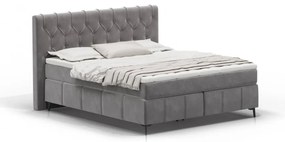 Boxspring postel Siri šedá 180x200