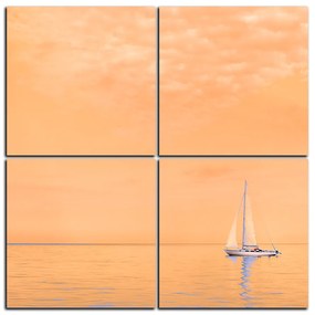 Obraz na plátně - Plachetnice na moři - čtverec 3248FE (100x100 cm)