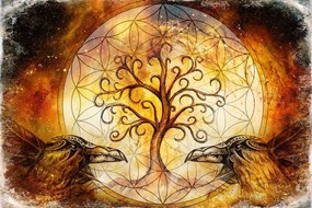 Samolepící tapeta magický strom života