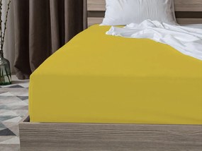 Jersey prostěradlo žluté 90 x 200 cm