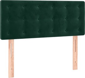Box spring postel s matrací tmavě zelená 120x190 cm samet 3269864