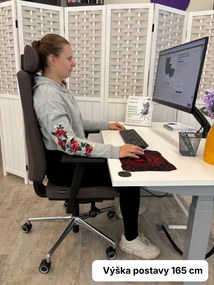 MERCURY STAR Ergonomická kancelářská židle DIVERSE – pro dlouhé sezení 8–12 h, látka, tmavě hnědá