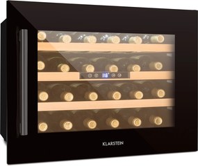 Klarstein Vinsider 24 Onyx Edition, vestavná vinotéka, třída energetické účinnosti G
