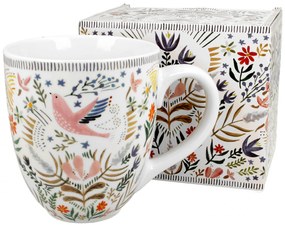 Velký porcelánový hrnek s květinami 1000 ml 139137