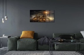 Obraz na skle Lucerna mraky plavidel 125x50 cm