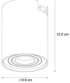 Moderní 1-fázové kolejnicové bodové světlo tmavě bronzové - Rondoo Up