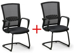 Konferenční židle ROY 1+1 ZDARMA, černá
