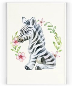 Obraz Zebra 30 x 40 cm - napnuté plátno na dřevěném rámu