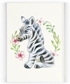 Plakát / Obraz Zebra Pololesklý saténový papír 210 g/m² A4 - 21 x 29,7 cm