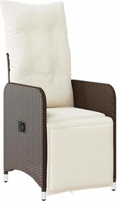 9dílný zahradní bistro set s poduškami hnědý polyratan 3277192