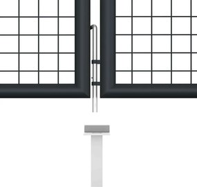 Pletivá zahradní branka pozinkovaná ocel 400 x 100 cm šedá 145777