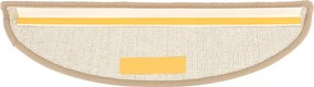 Schodové rohože 15 ks 56 x 17 x 3 cm hnědé půlkulaté 149847