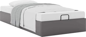 Osmanský rám postele bez matrace šedá 80x200 cm umělá kůže 3310772