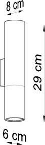 Sollux Lighting Nástěnné svítidlo LOOPEZ černé/měď