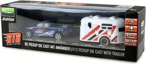 AMEWI RC Pickup Die Cast s karavanem modrá / RC auto / 1:64 / RTR / 2,