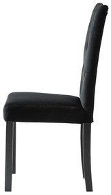 Jídelní židle 6 ks černé samet - Default Title