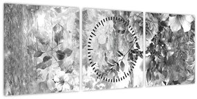 Obraz - Romantická zahrada (s hodinami) (90x30 cm)