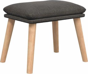 Relaxační křeslo s podnožkou tmavě šedé textil 3097883