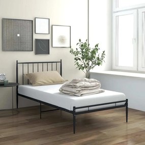 vidaXL Rám postele kov 90 x 200 cm [325010] Barva: Černá