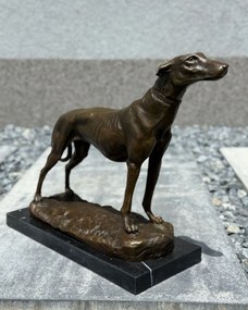 Bronzová socha - Greyhound soška loveckého psa