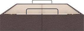 Osmanský rám postele bez matrací tmavě šedá 120x200 cm textil 3310871