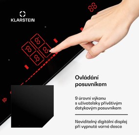 Klarstein Indukční varná deska NanoGlow, 4 varné desky, flexi zóny, booster, nanopovlak
