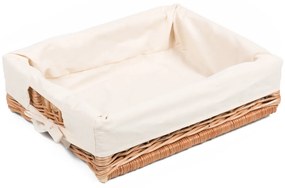 Proutěná zásuvka s látkou Pistorasia V. š.35 x hl.50 x v.20(cm)