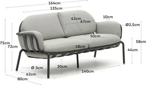 Světle šedá zahradní pohovka Joncols – Kave Home