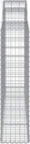Klenuté gabionové koše 8 ks 200x30x120/140cm pozinkované železo 3146137