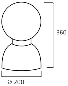 Helios 306-WLG223 - LED Venkovní osvětlení WORK GLOBE 2 LED/23W/230V IP44