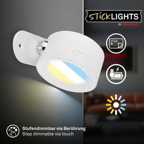 Briloner 3896016 - LED Stm nab nástěnné svTARI LED/1,6W/5V 1500 mAh bílá